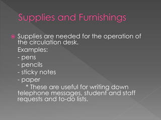 Circulation desk | PPTX | Computing | Technology & Computing