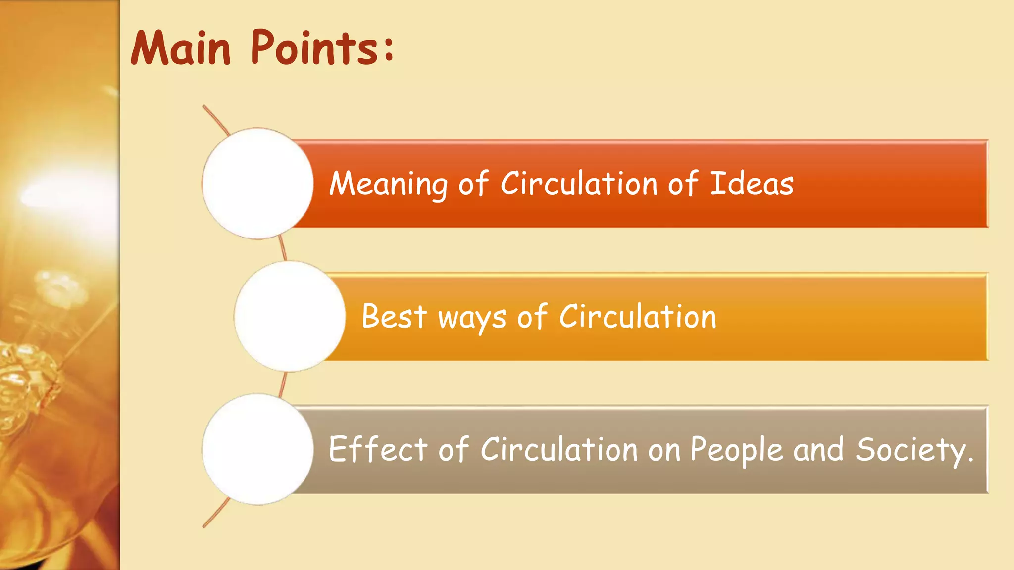 Circulation of ideas | PPT
