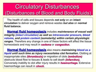 Circulatory disturbances | PPT