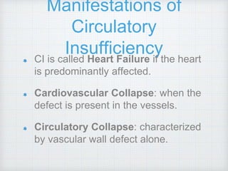 Circulatory insufficiency In Pediatrics | PPTX