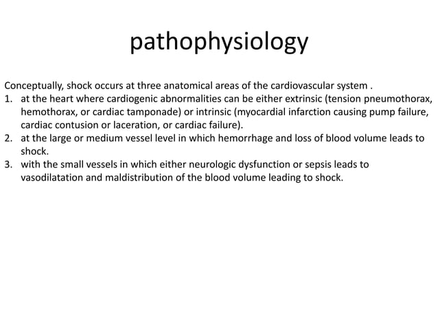circulatory shock.pptx | First Aid | Injuries