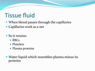 Circulatory system - Blood Vessels and Lymph fluid | PPTX