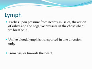 Circulatory system - Blood Vessels and Lymph fluid | PPTX