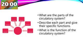 CIRCULATORY SYSTEM POWERPOINT PRESENTATION FOR GRADE 9 | PPTX