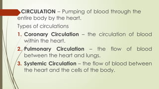 Circulatory system (Anatomy and Physiology of Heart).pptx