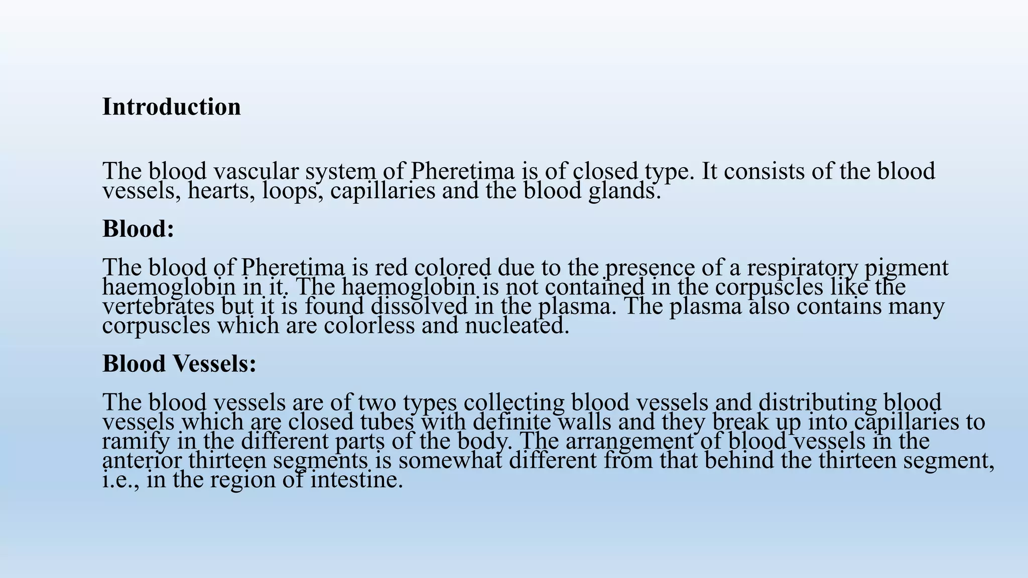 Circulatory system of earthworm | PPTX