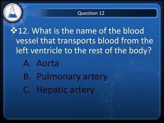 Circulatory system quiz | POTX