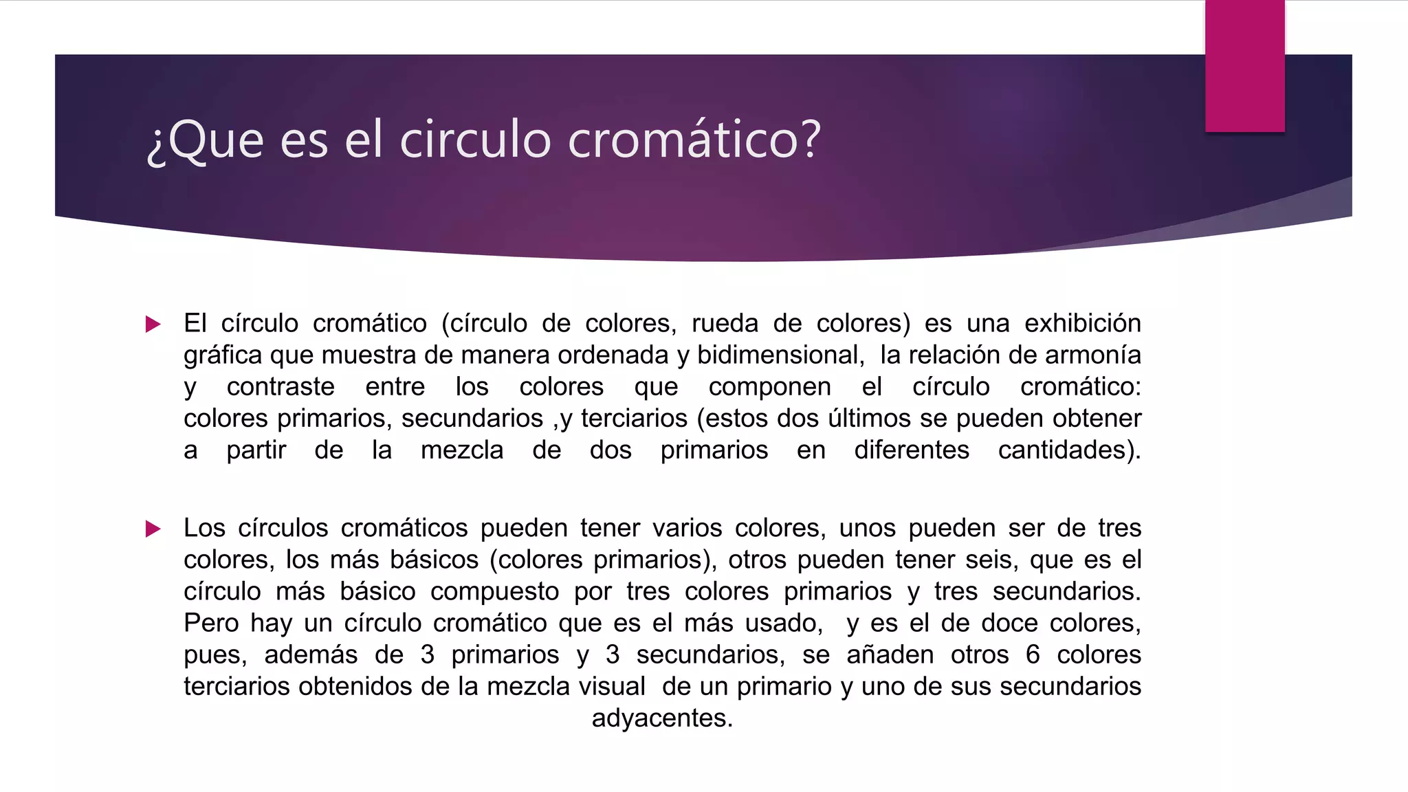 Circulo cromatico | PPTX