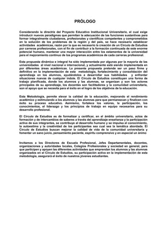 Circulo de estudios universitario | PDF