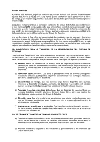 Circulo de estudios universitario | PDF