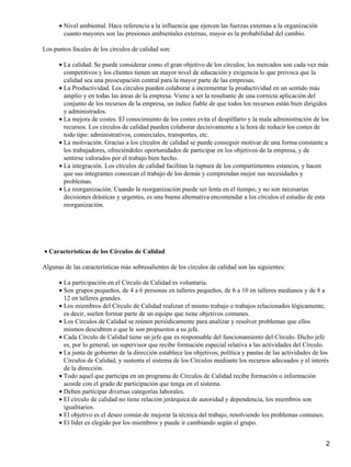 Circulos de calidad 1 | PDF