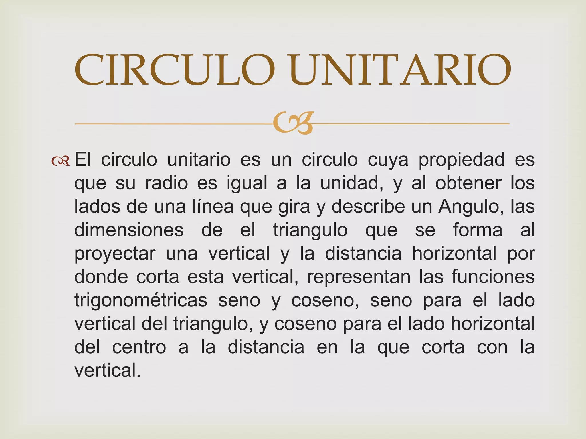 Circulo unitario | PPTX