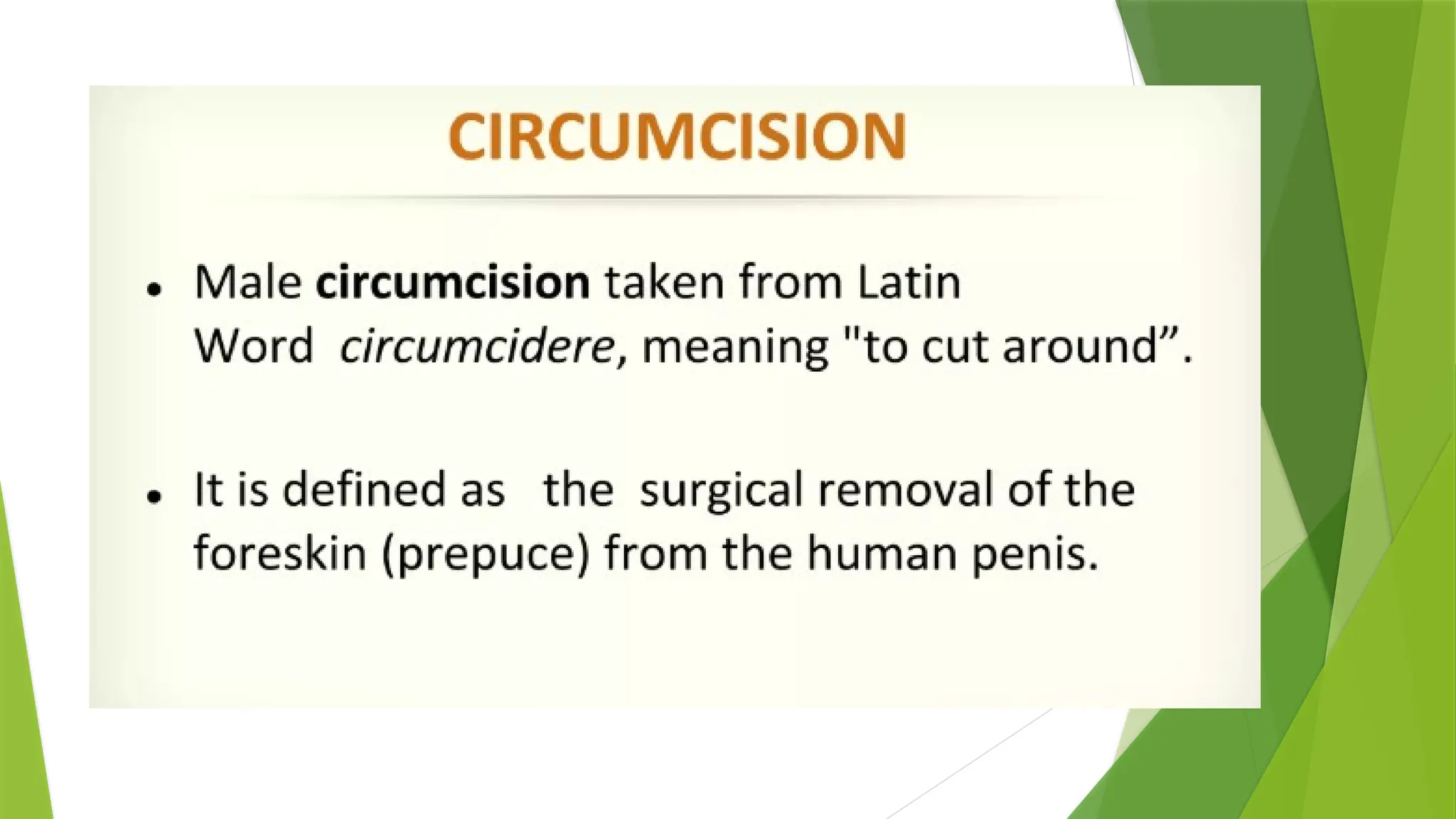 Powerpoint on CIRCUMCISION for learner material in grade 6 third Quarter | PPT