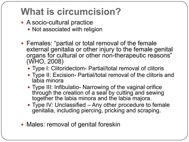 Circumcision, nov 2013 (2) | PPTX | Reproductive Health | Diseases and ...