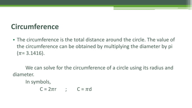 Circumference and area | PPT