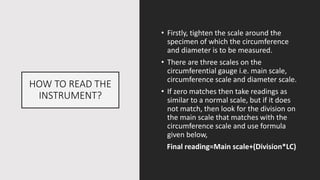 CIRCUMFERENCE GAUGE | PPTX