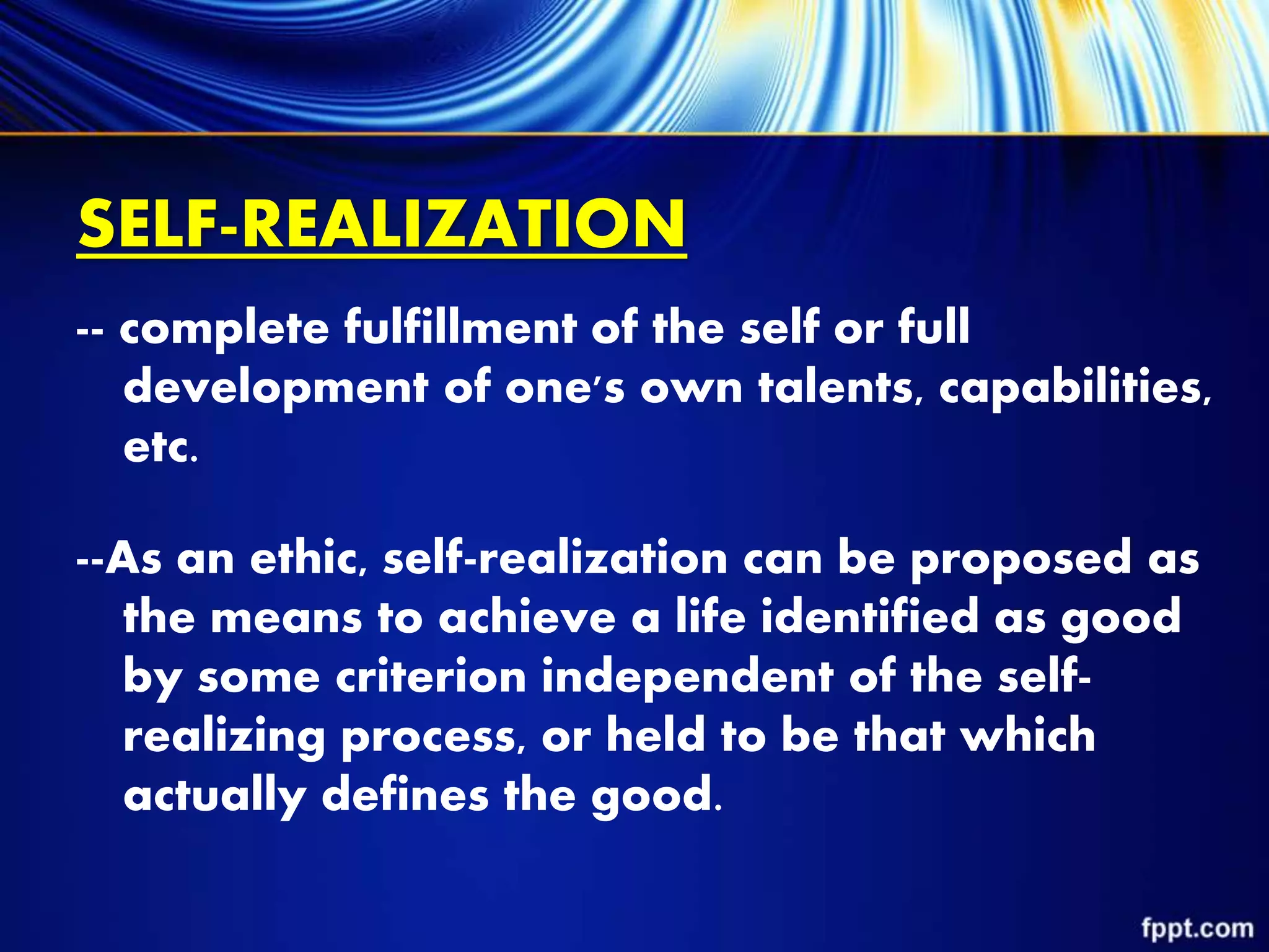 Circumstantial Freedom of Self Realization | PPTX