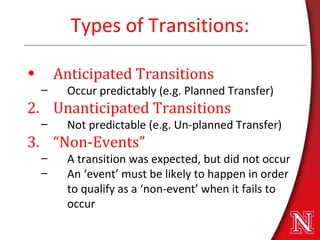 Circumventing transfer shock | PPT