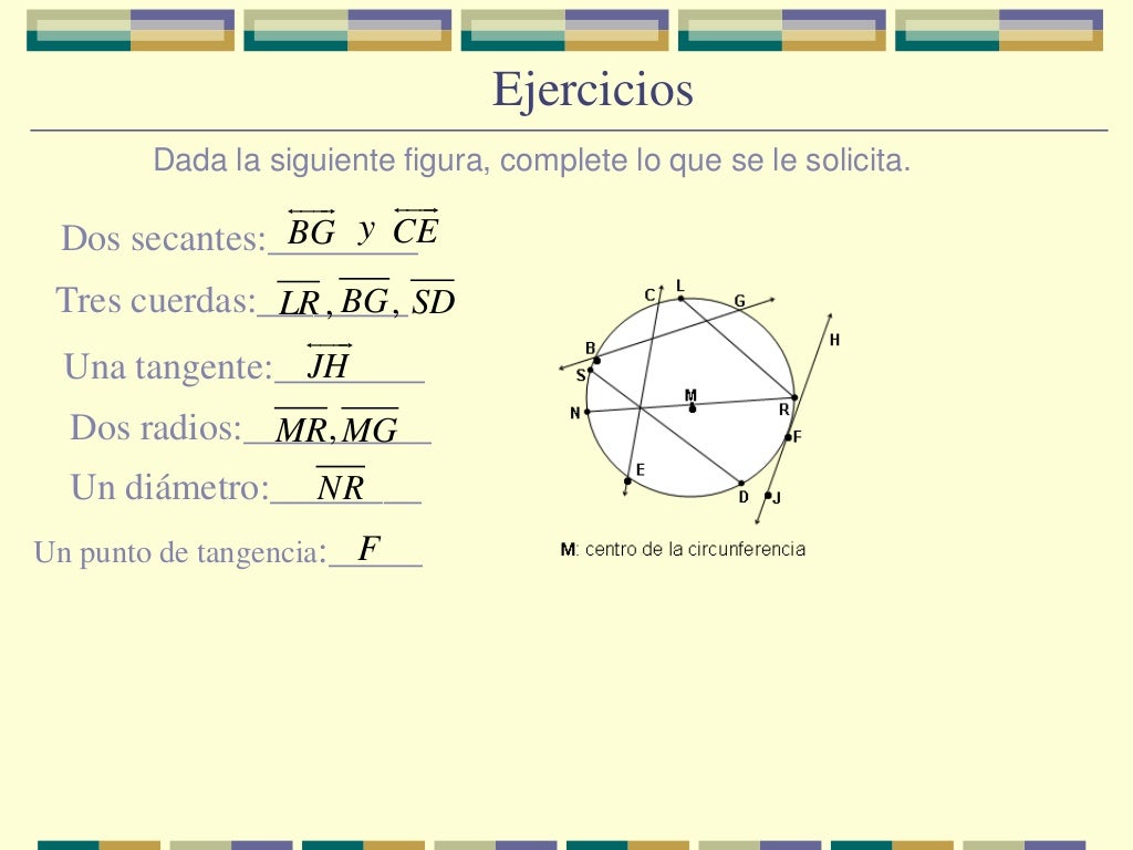 Circunferencia y circulo Octavo Básico