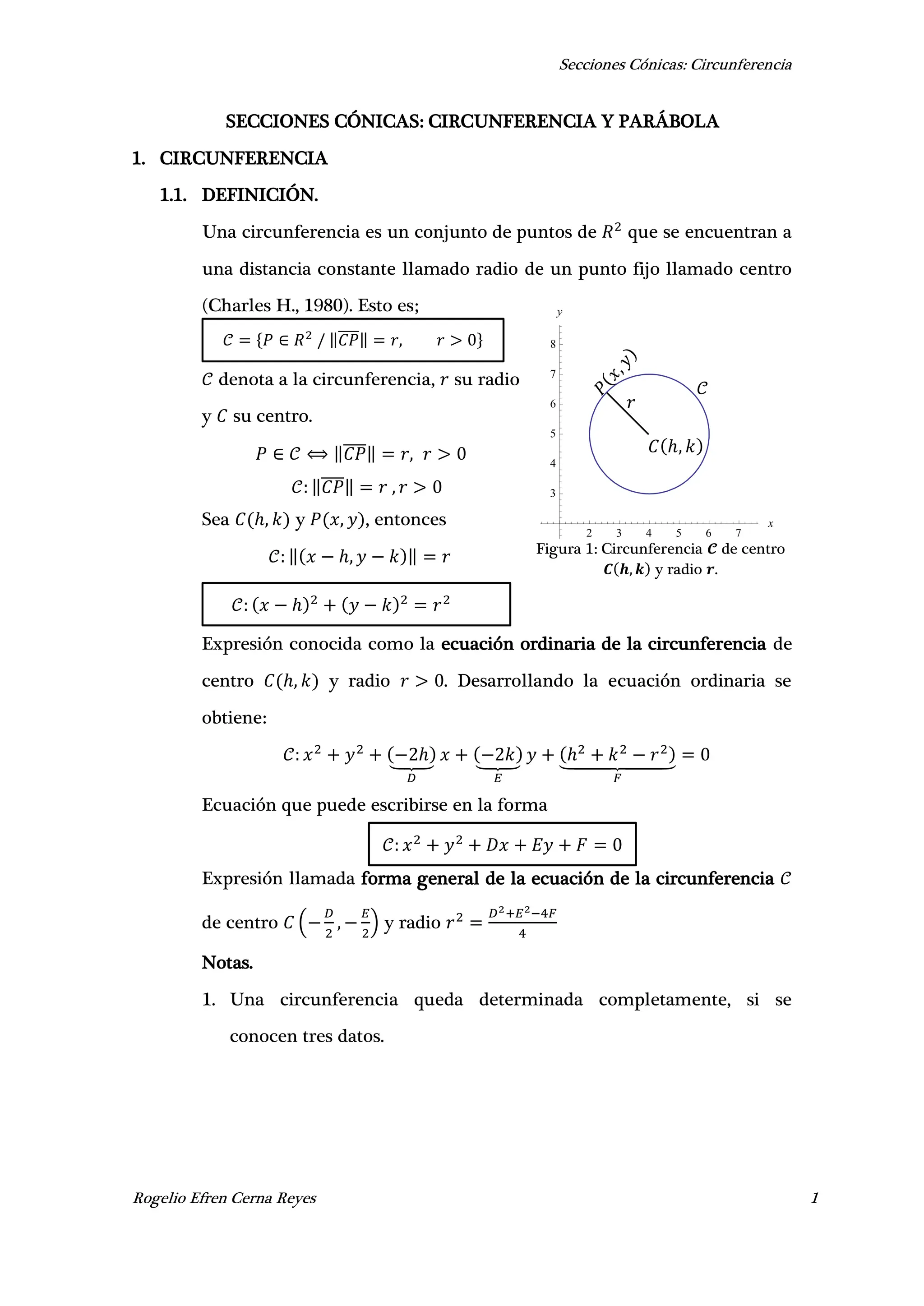 CIRCUNFERENCIA Y PARABOLA. conociemiento importante | PDF