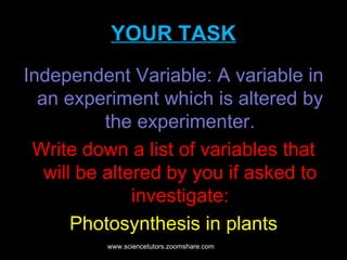 DEPENDENT & INDEPENDENT VARIABLES | PPT