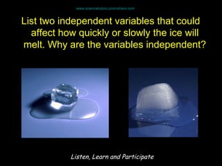 DEPENDENT & INDEPENDENT VARIABLES | PPT