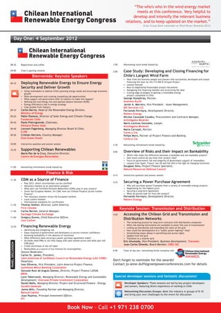 Chilean International Renewable Energy Congress | PDF