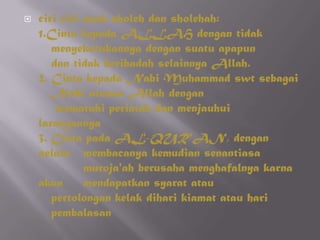 Ciri ciri anak sholeh dan sholehah | PPTX