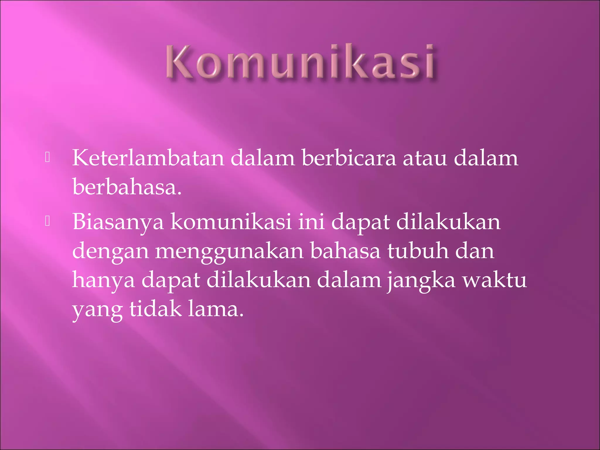 Ciri ciri autisme | PPT