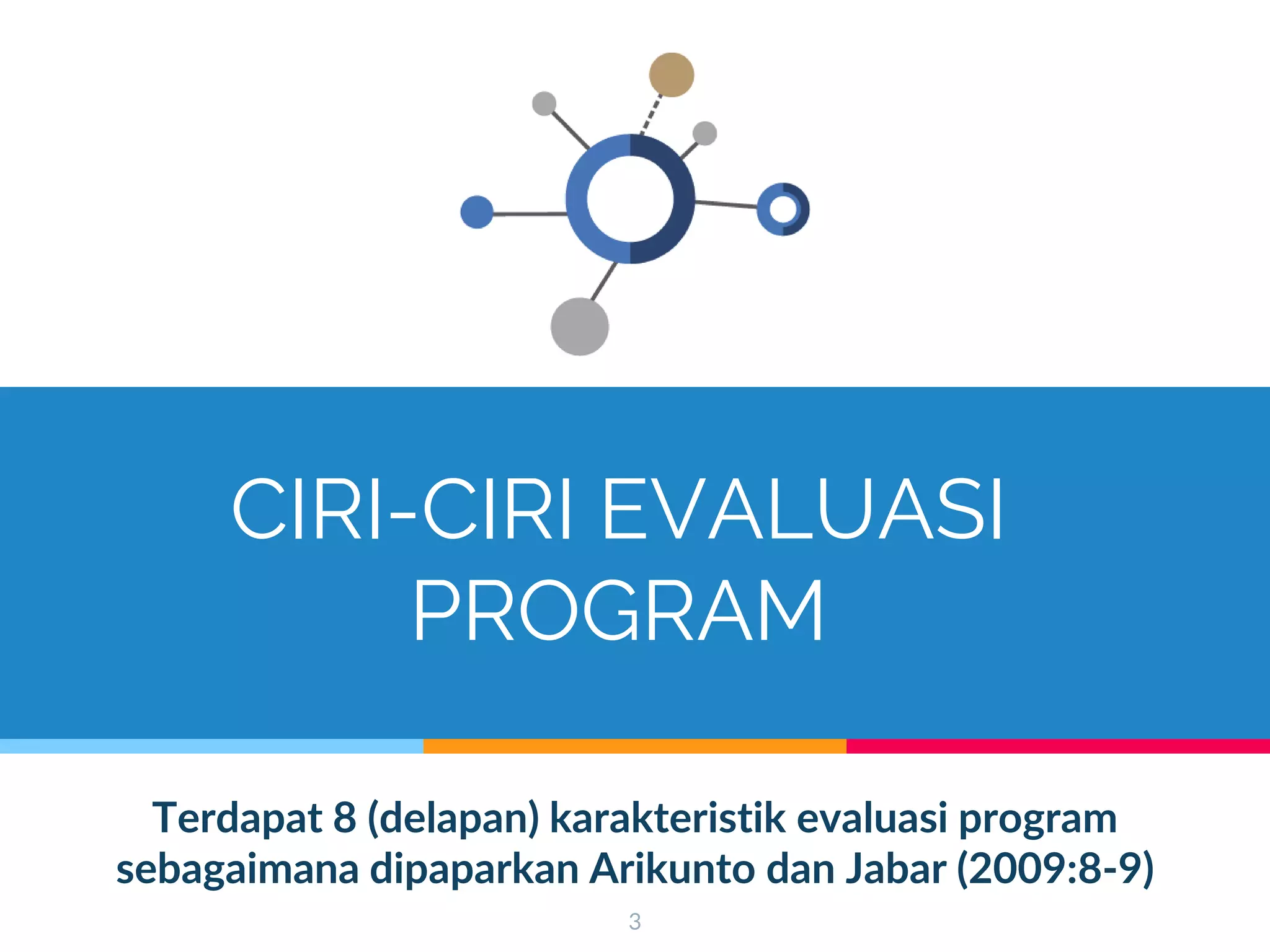 Ciri-ciri dan Komponen Evaluasi Program | PPTX