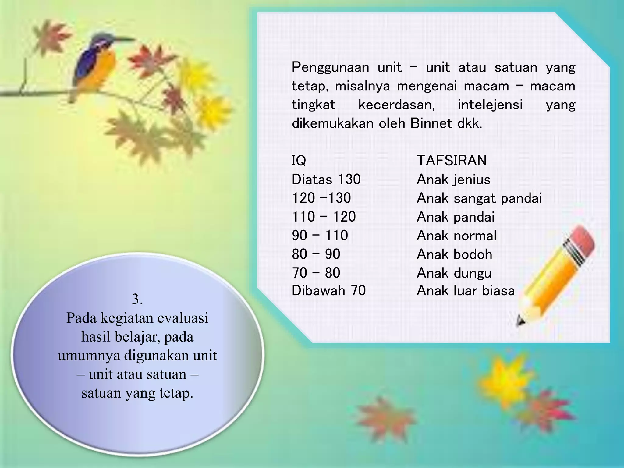 Ciri ciri evaluasi hasil belajar | PPTX