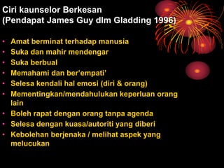 Ciri ciri kaunselor yang profesional-1 | PPTX