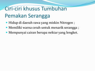 Ciri ciri khusus tumbuhan | PPTX