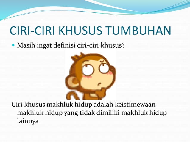 Ciri ciri khusus tumbuhan | PPTX