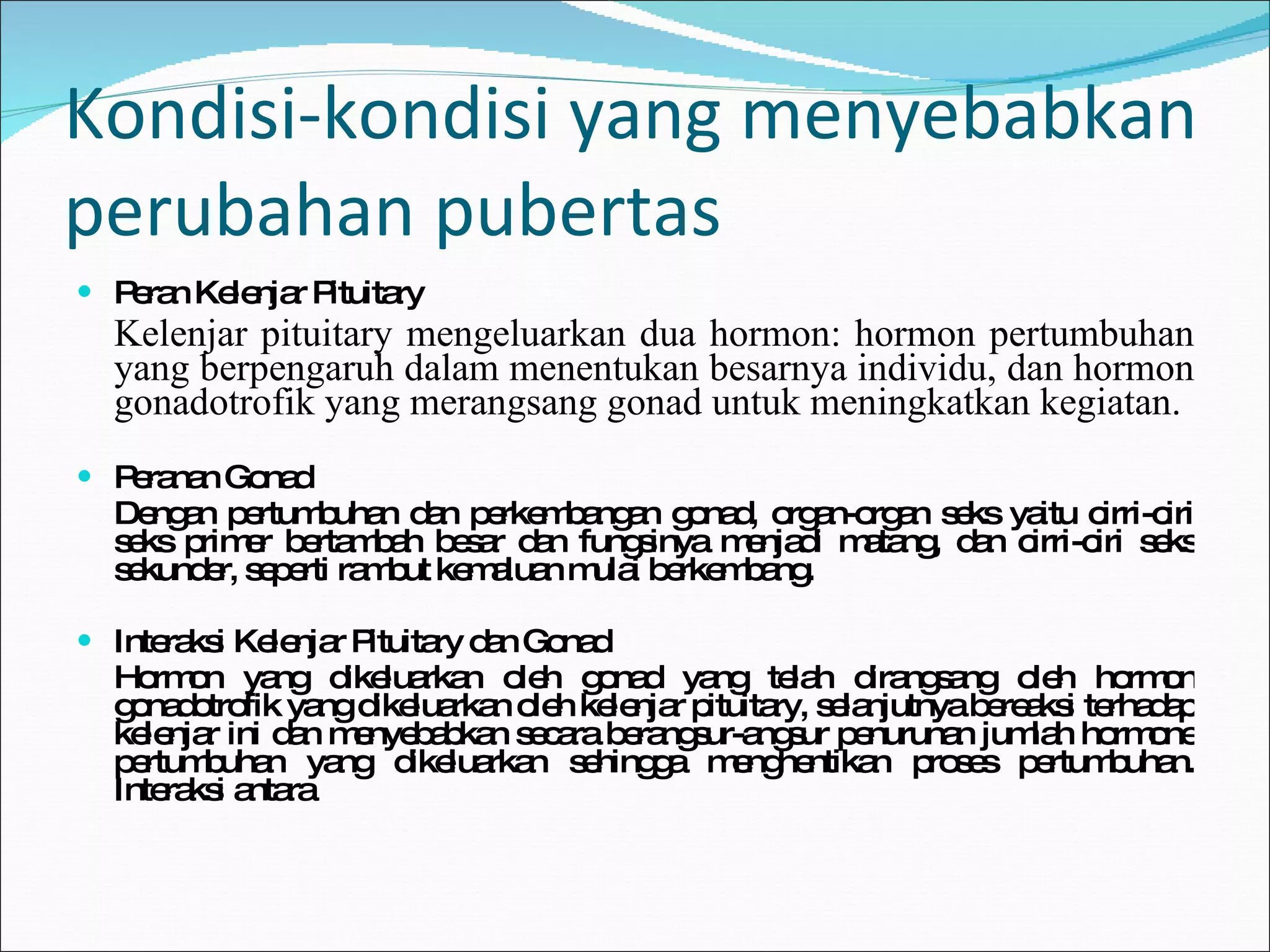 Ciri Ciri Masa Puber | PPT