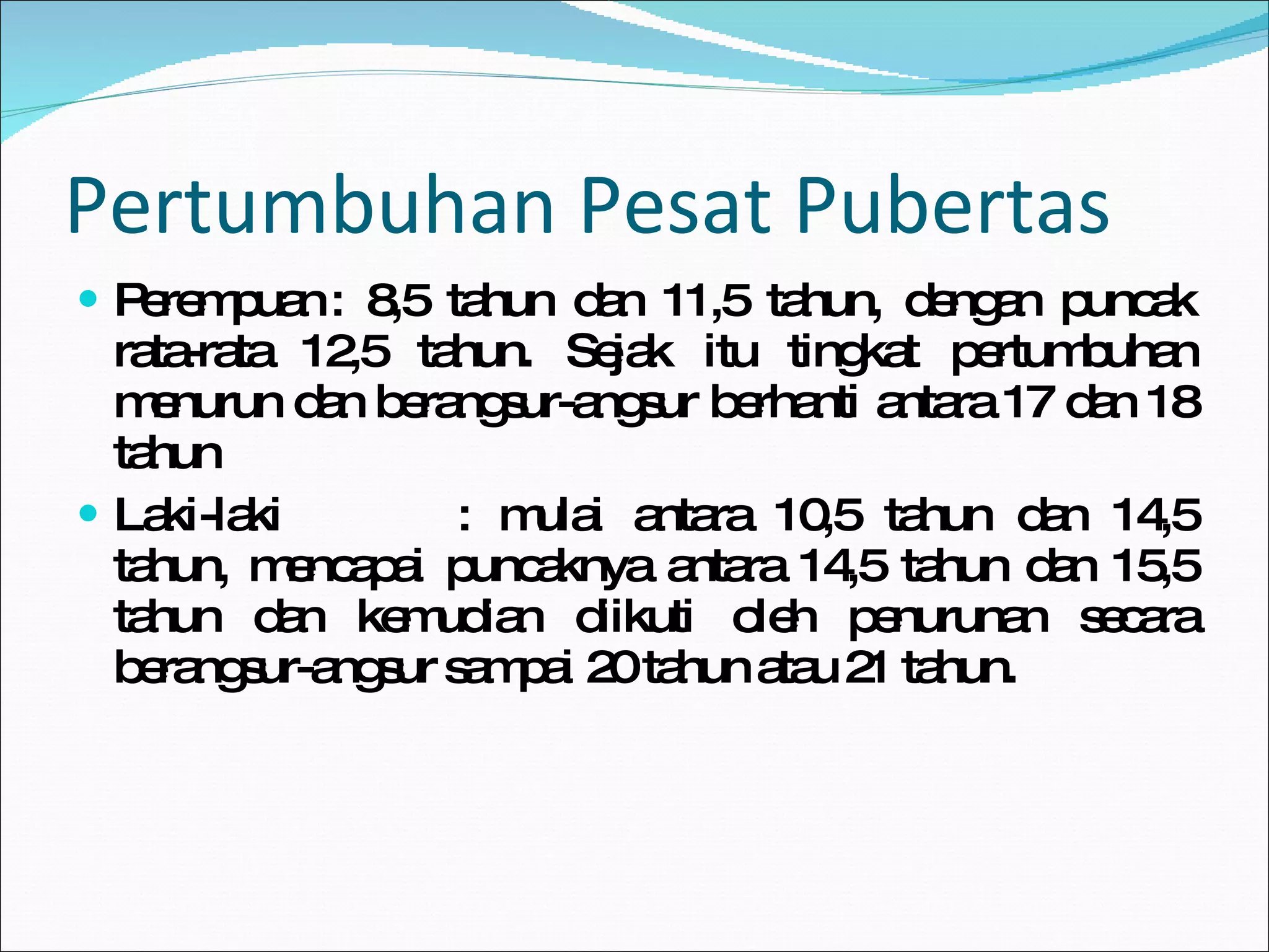 Ciri Ciri Masa Puber | PPT