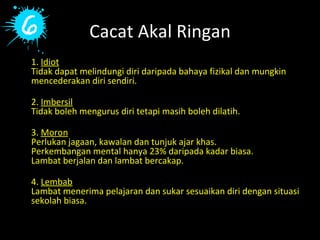 Ciri-ciri murid berkeperluan khas | PPT