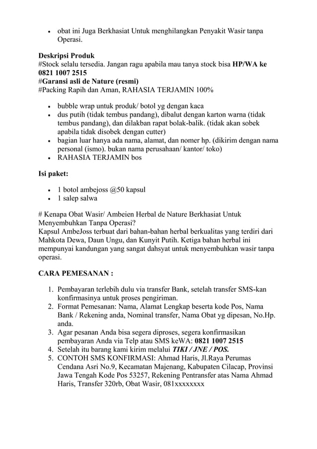 Ciri ciri wasir | PDF