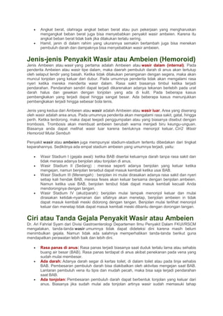 Ciri2 wasir hemoroid mulai sembuh | PDF