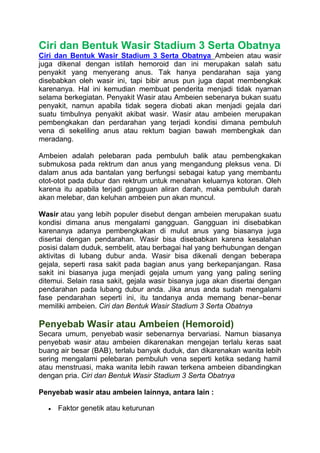 Ciri dan bentuk wasir stadium 3 serta obatnya | PDF