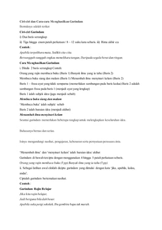 Ciri dan cara menghasilkan Gurindam.docx