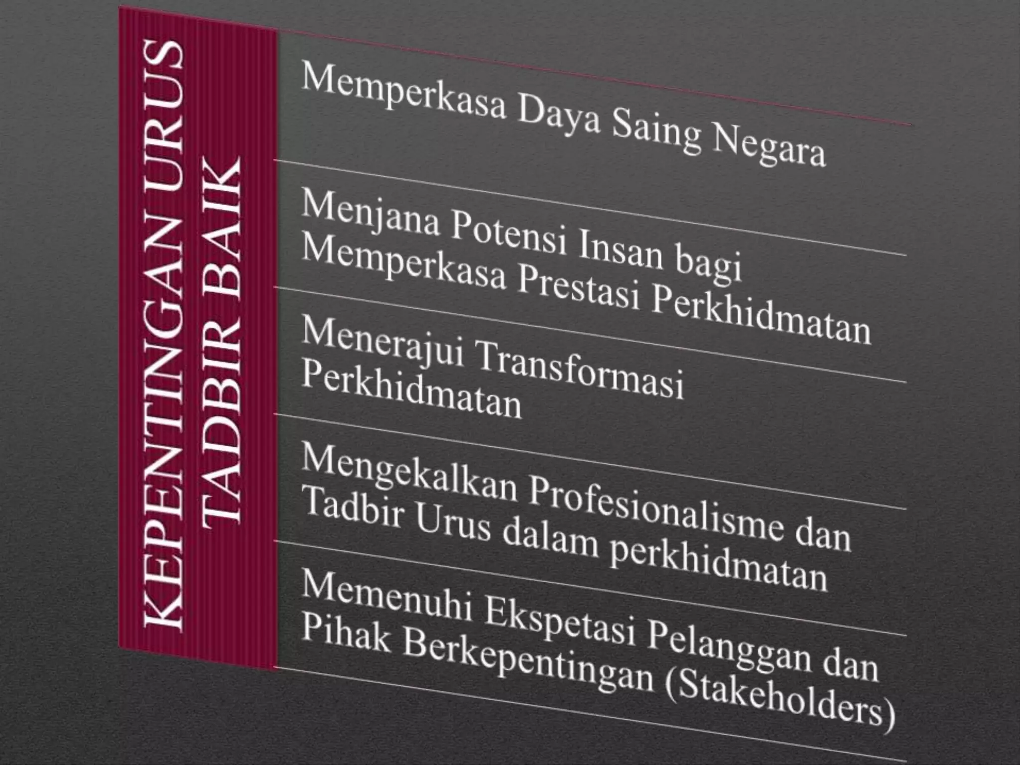 Ciri dan prinsip tadbir urus yang baik | PPTX