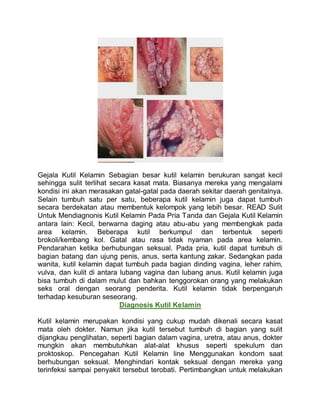 Ciri gejala kutil jengger ayam | DOCX