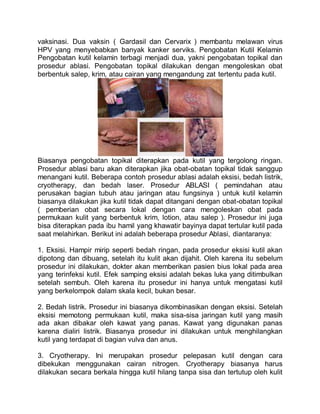 Ciri gejala kutil jengger ayam | DOCX