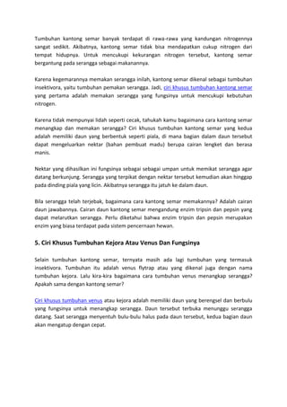 Ciri khusus tumbuhan dan fungsinya | PDF