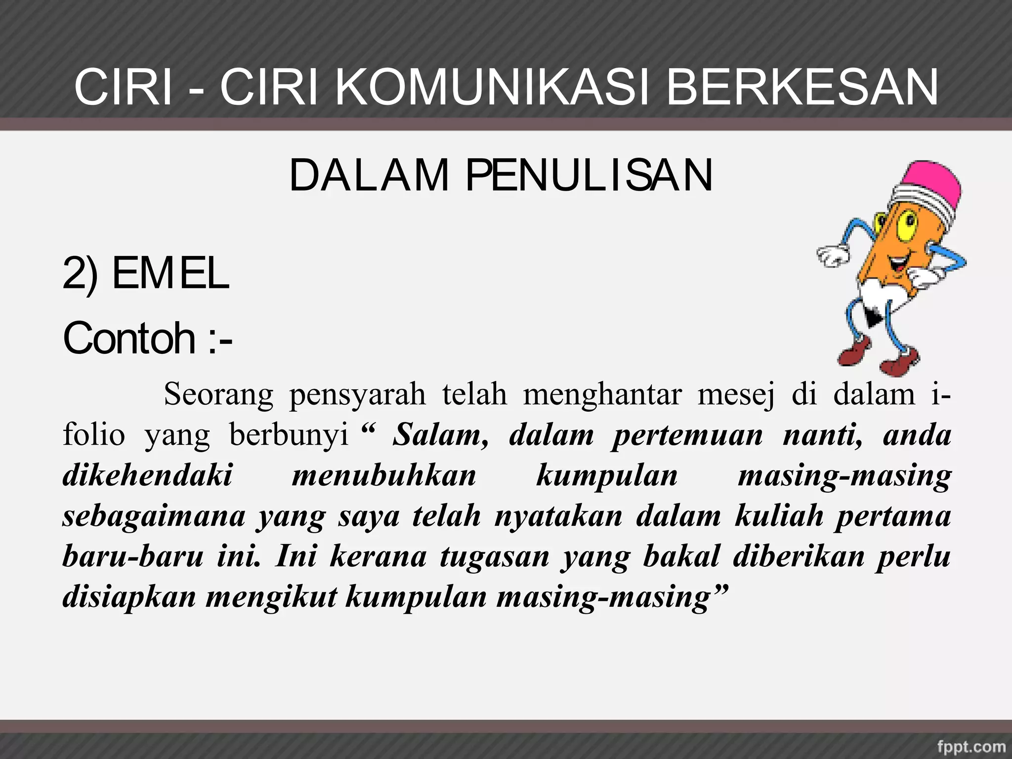 Ciri komunikasi berkesan | PPT