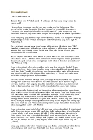 Ciri orang yang bertakwa | DOCX