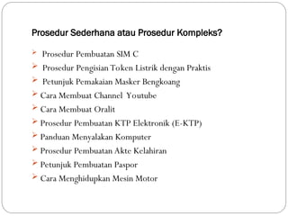 CIRI-CIRI TEKS PROSEDUR KOMPLEKS BAHASA INDONESIA KELAS XI | PPT