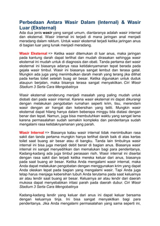 Ciri wasir stadium 3 serta cara mengobatinya | PDF