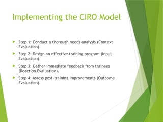 CIRO model in training and development | PPTX